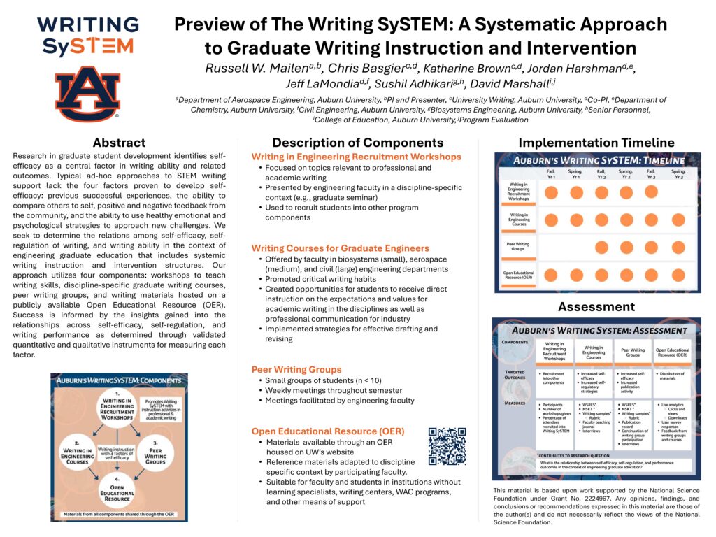 The Writing SySTEM: A Systemic Approach to Graduate Writing Instruction ...